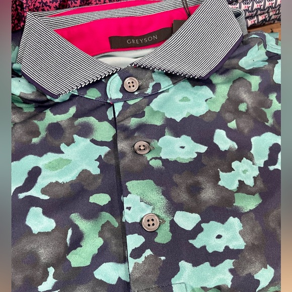 Greyson | Shirts | Greyson Floral Camo Polo New Without Tags Small ...